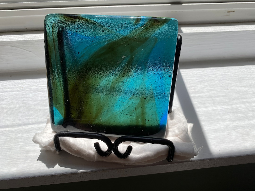 Blenko Architectural 4 Inch Glass Tile 3172 4 Light Blie - Etsy