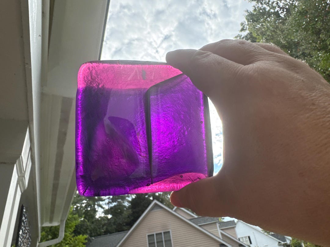 Blenko Architectural 4 Inch Glass Tile 3226 Dark Violet, Red Purple ...