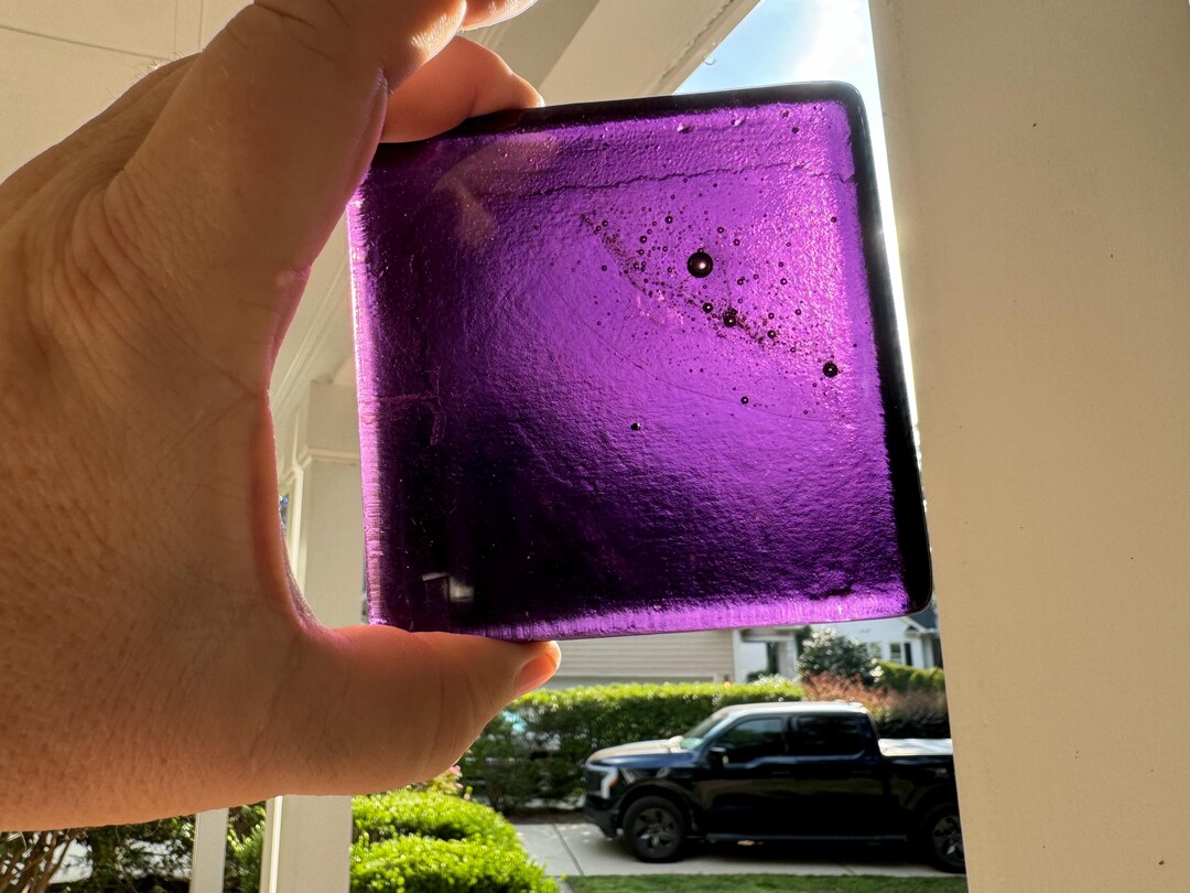 Blenko Architectural 4 Inch Glass Tile - 3154 Mauve / Red Purple - Etsy