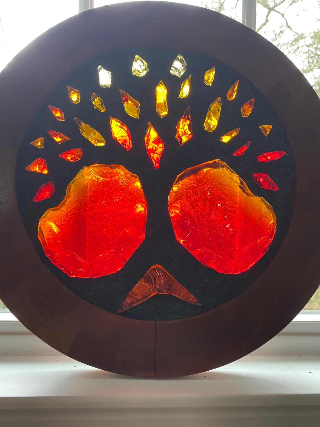 The Sunrise Through the Tree Blenko Dalle De Verre - Etsy