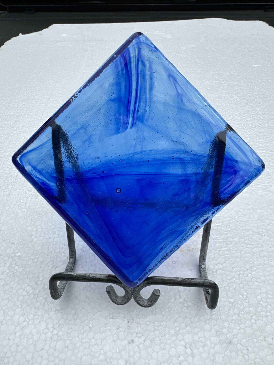 Blenko Architectural 4 Inch Glass Tile - 3205 Medium Blue With Light ...