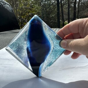 Blenko Architectural 4 Inch Glass Tile 3226-3 Deep Dark Blue / Violet ...