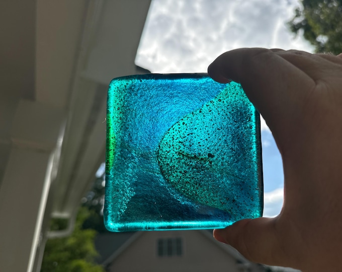 Architectural 10 Inch Glass Panel - 6271 Light Blue/turquoise With ...