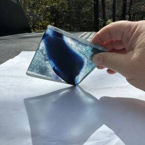 Blenko Architectural 4 Inch Glass Tile 3226-3 Deep Dark Blue / Violet ...