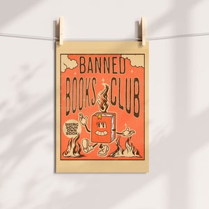 Banned Books Poster, Banned Book Club, Homeschool Classroom Poster ...