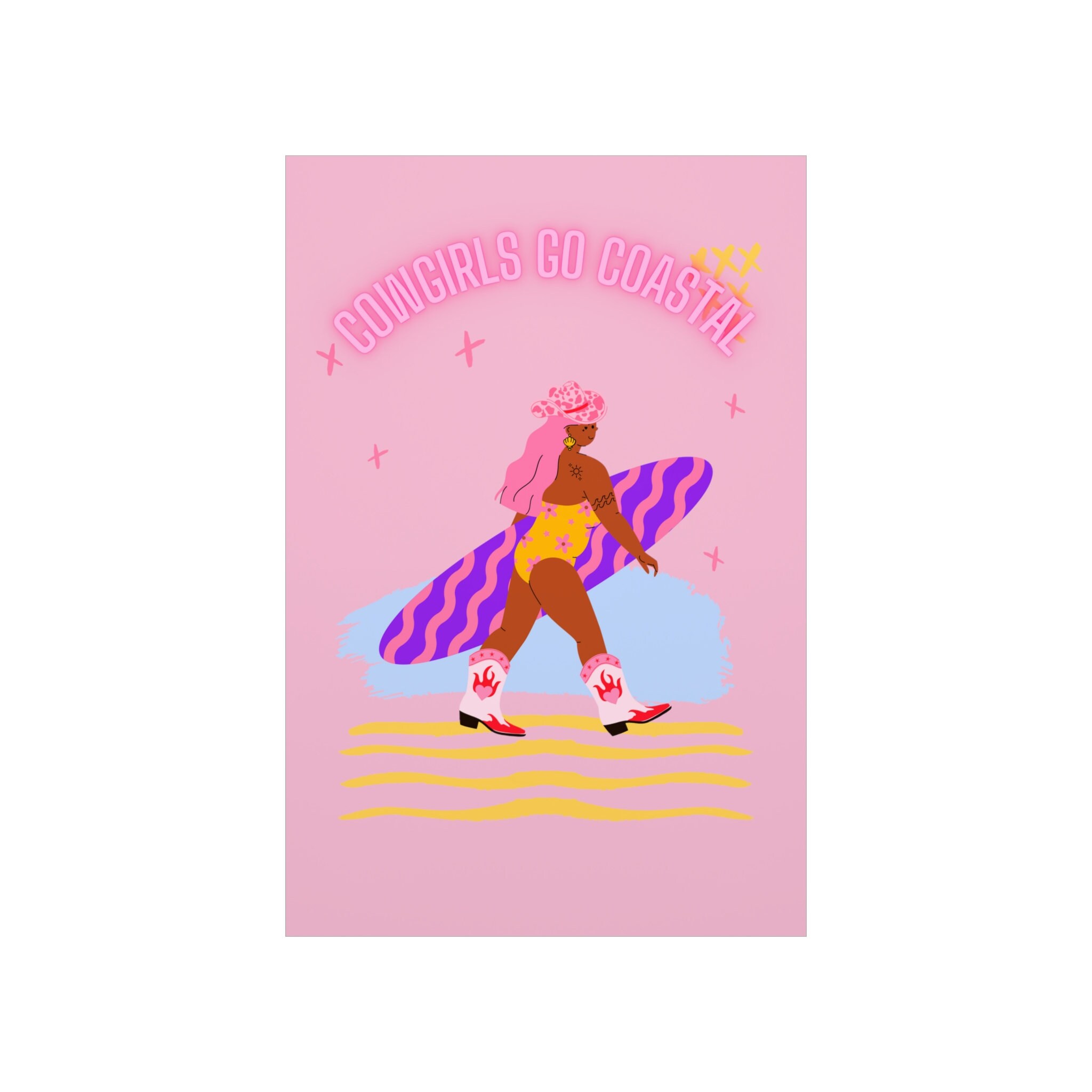 Aloha Howdy Posters Coconut Girl Room Decor Preppy Western Wall Art ...