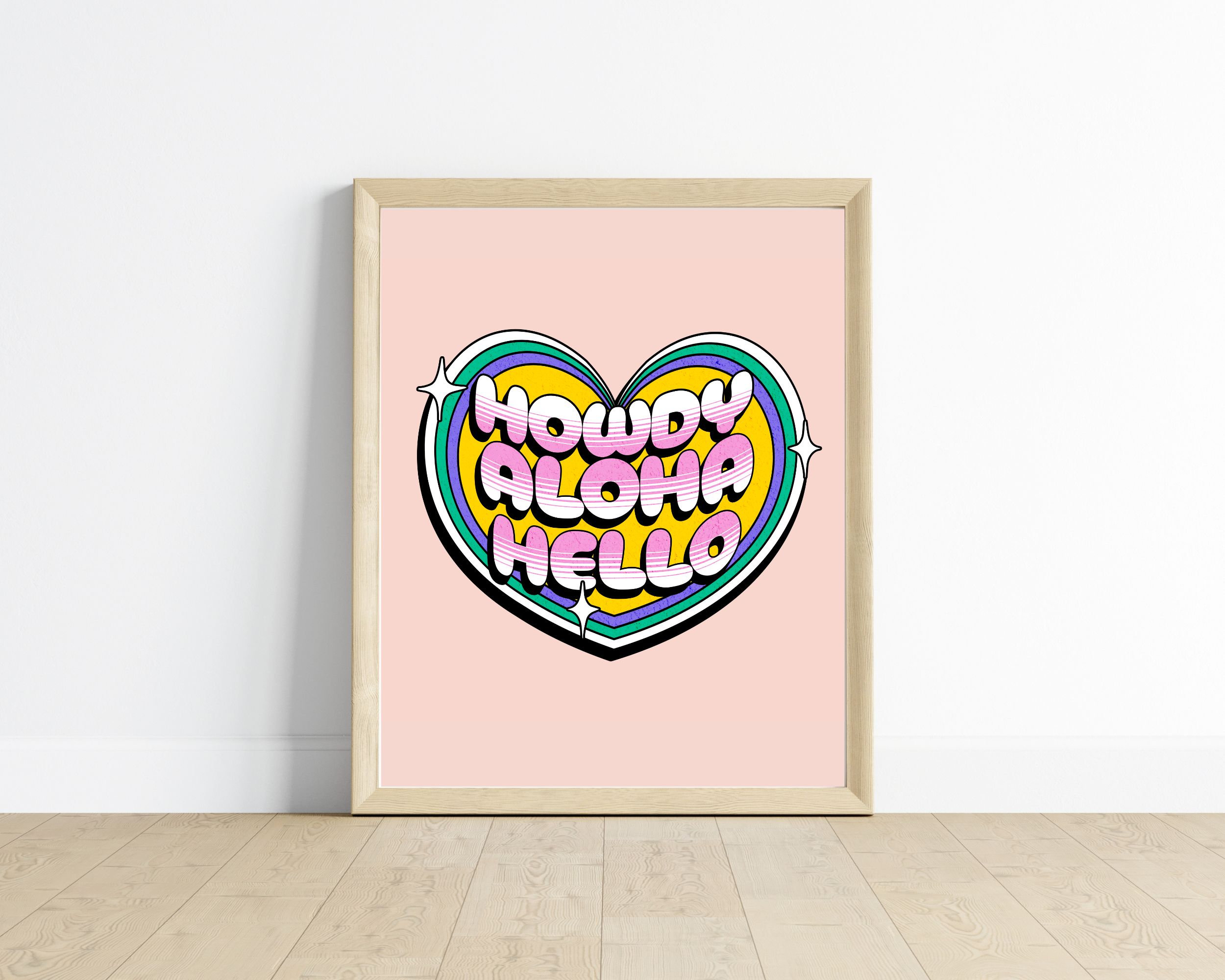 Aloha Howdy Posters Coconut Girl Room Decor Preppy Western - Etsy