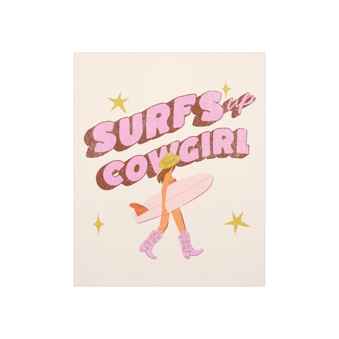 Aloha Howdy Posters Coconut Girl Room Decor Preppy Western Wall Art ...
