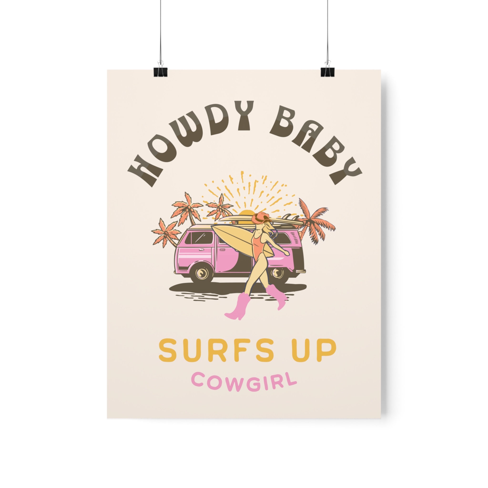 Aloha Howdy Posters Coconut Girl Room Decor Preppy Western Wall Art ...