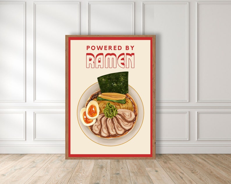 Ramen Posters Girly Ramen Lover Print Ramen Gifts Anime Ramen Bowl ...