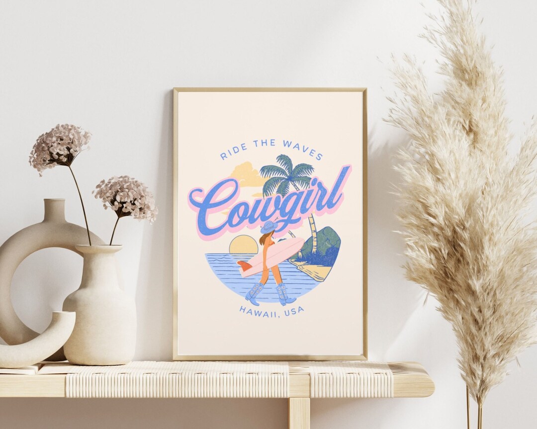 Aloha Howdy Posters Coconut Girl Room Decor Preppy Western - Etsy