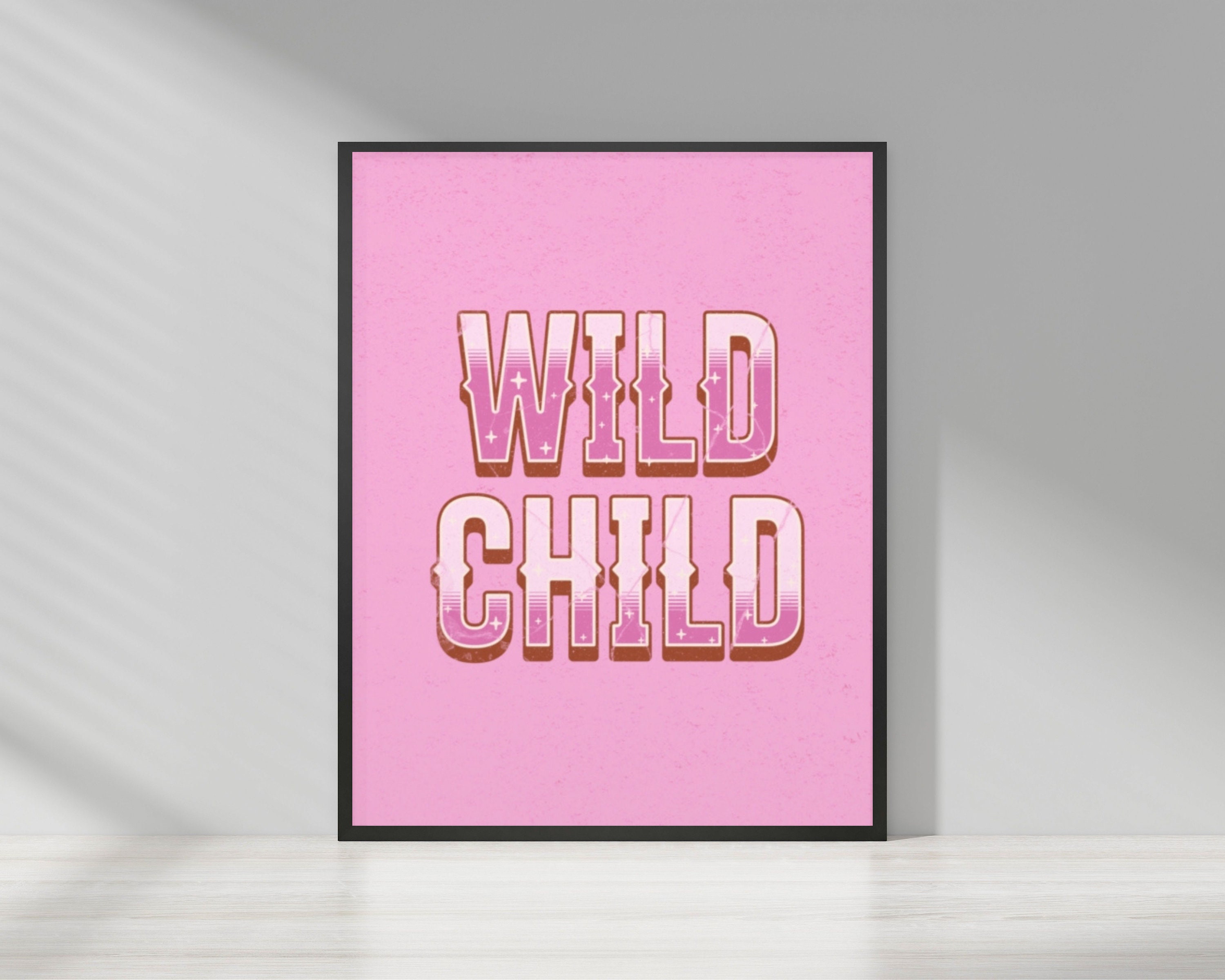 Wild Child Howdy Posters Coconut Girl Room Decor Preppy Western Wallart ...