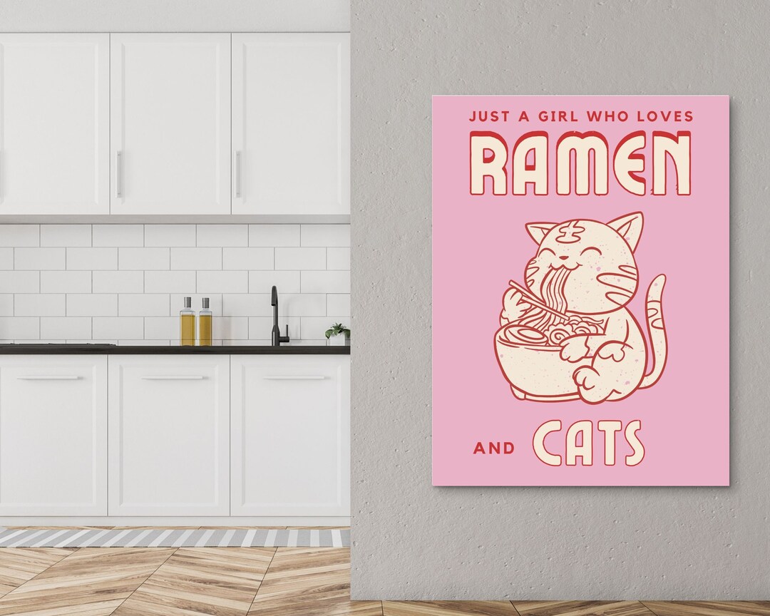 Ramen Posters Girly Ramen Lover Print Ramen Gifts Anime Ramen Bowl ...