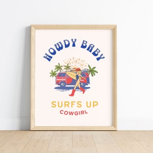 Aloha Howdy Posters Coconut Girl Room Decor Preppy Western Wall Art ...