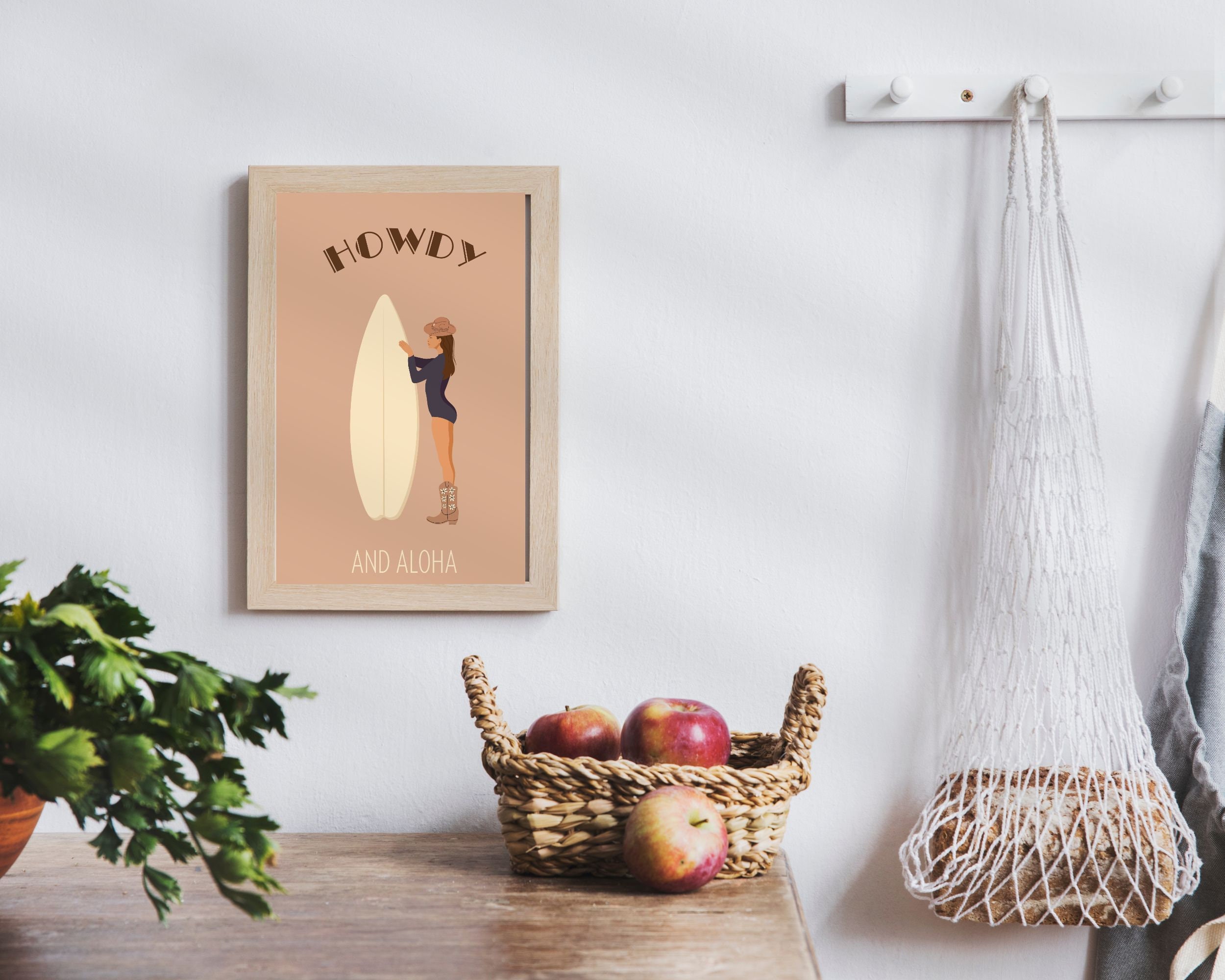 Aloha Howdy Posters Coconut Girl Room Decor Preppy Western Wall Art ...