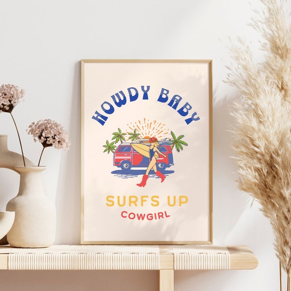 Howdy and Aloha Poster - Etsy