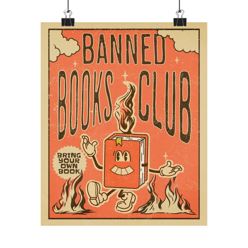 Banned Books Poster, Banned Book Club, Homeschool Classroom Poster ...