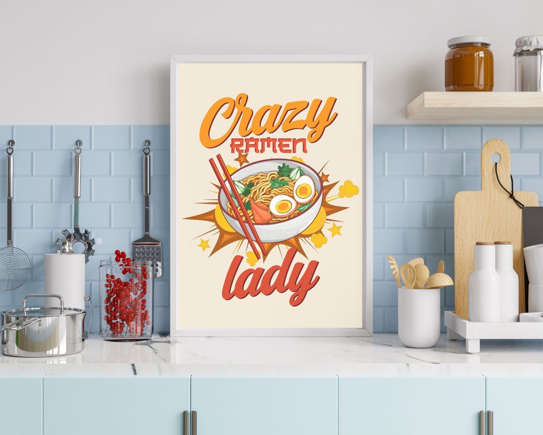 Ramen Posters Girly Ramen Lover Print Ramen Gifts Anime Ramen Bowl ...