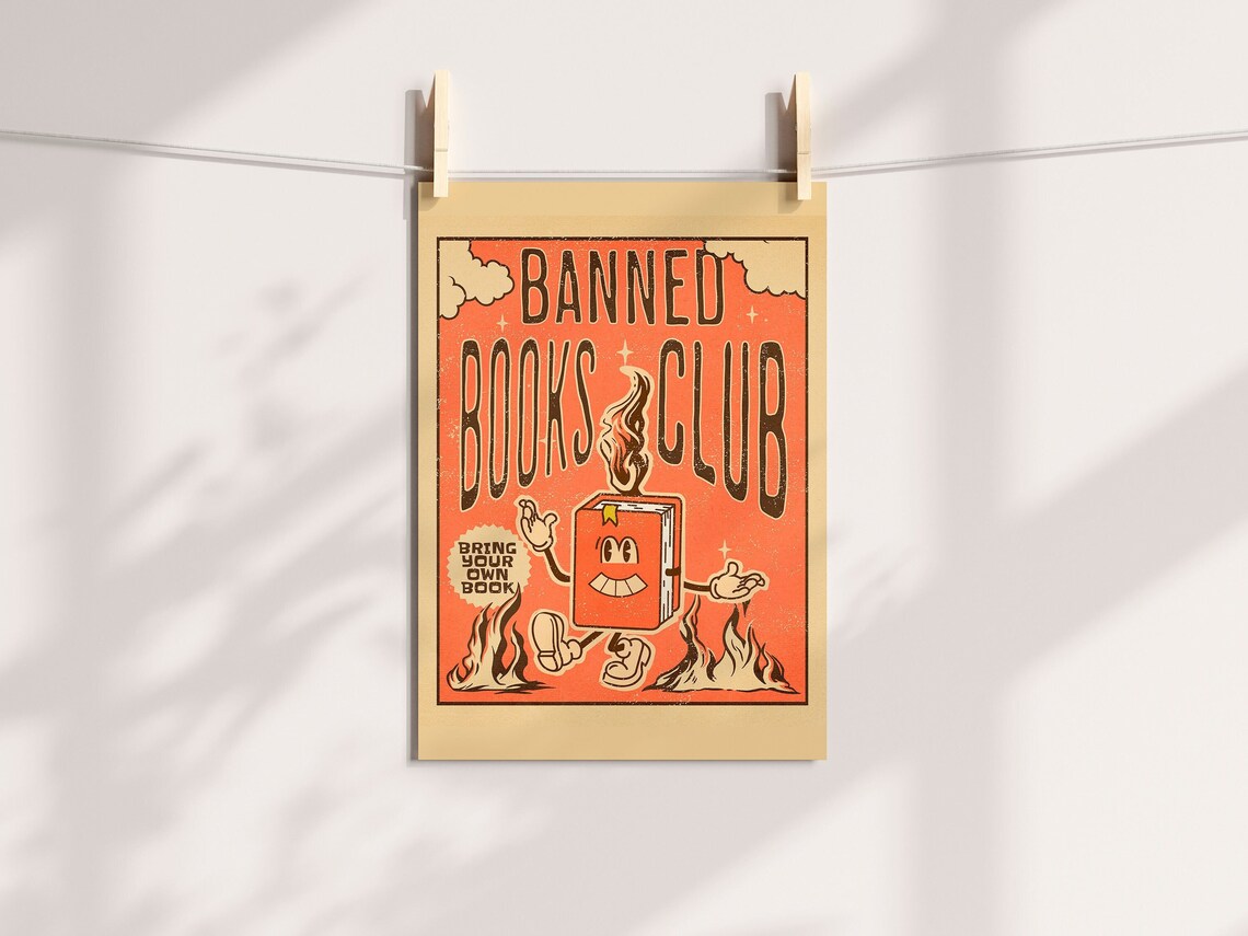 Banned Books Poster, Banned Book Club, Homeschool Classroom Poster ...