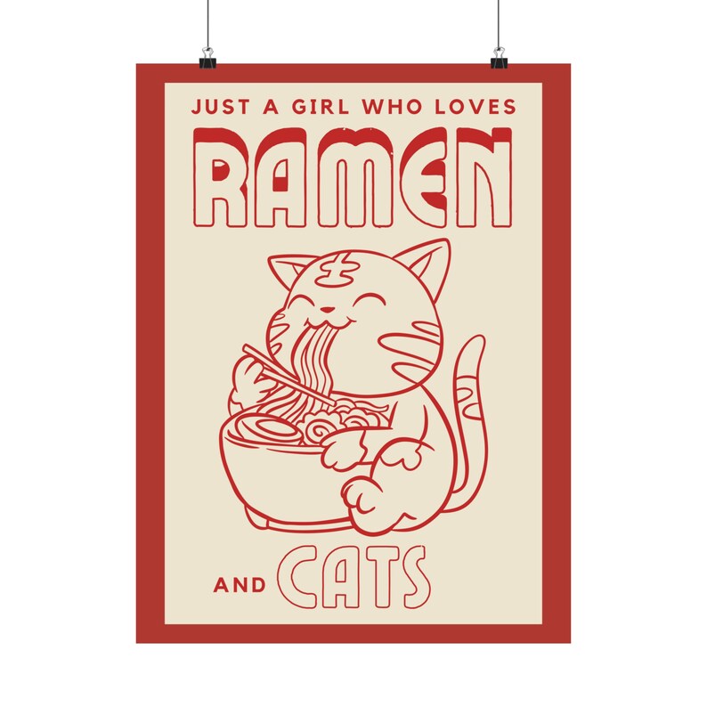 Ramen Posters Girly Ramen Lover Print Ramen Gifts Anime Ramen Bowl ...