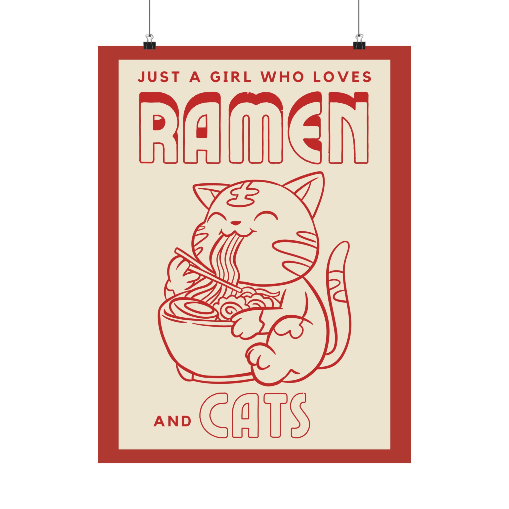 Ramen Posters Girly Ramen Lover Print Ramen Gifts Anime Ramen Bowl ...