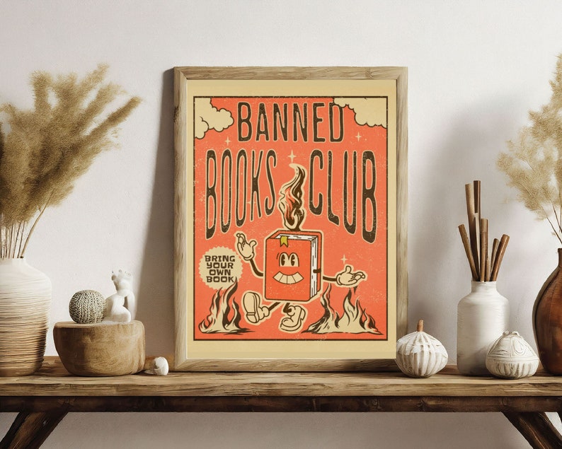 Banned Books Poster, Banned Book Club, Homeschool Classroom Poster ...