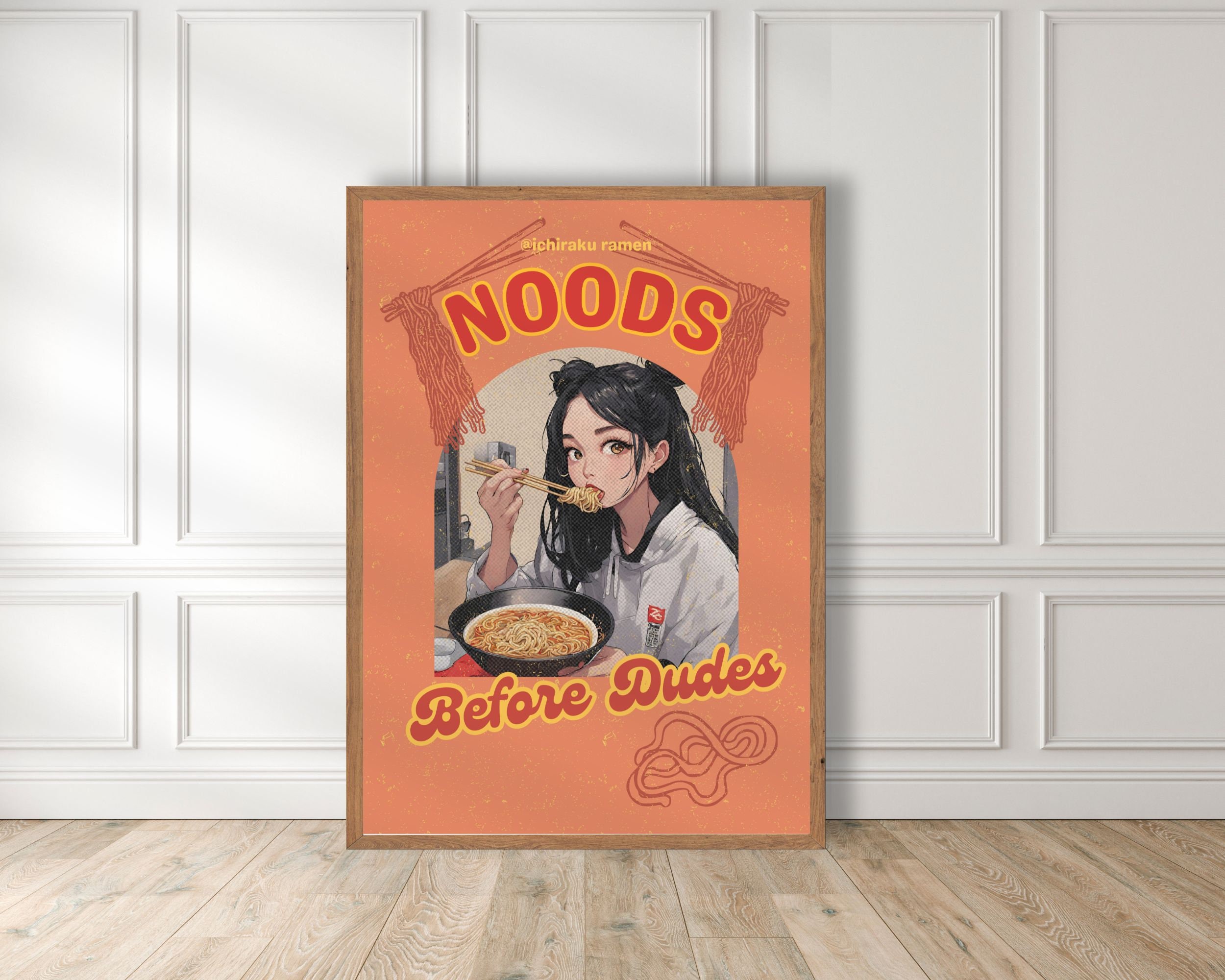 Ramen Posters Girly Ramen Lover Print Ramen Gifts Anime Ramen Bowl ...