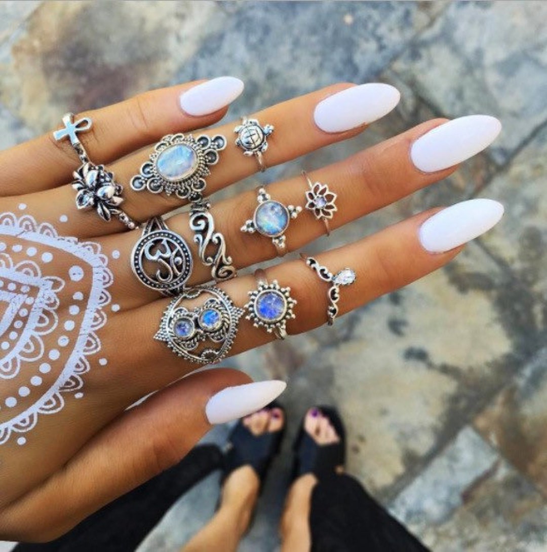 11 Piece Rings Set,stackable Rings,boho Ring Set,vintage Rings, Gift ...
