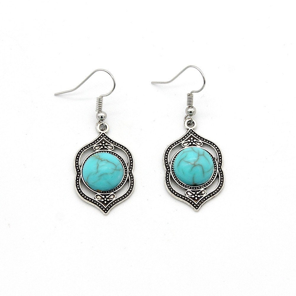 Turquoise Jewelry Set, Turquoise Set, Gift Set, Turquoise Earrings ...