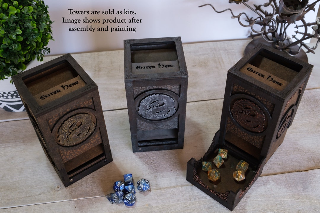 D&D Dice Tower Kit With Integrated Dice Tray - Etsy Canada