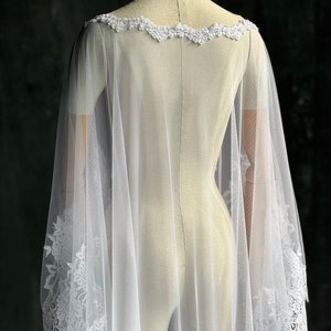 Lace Cape, Bridal Cape, Ivory All Chantilly Lace, Wedding Cape for ...