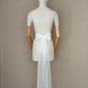 Tulle Bow Bridal Sash, Ivory Flower Beaded Lace Sash Belt, Wedding Sash ...