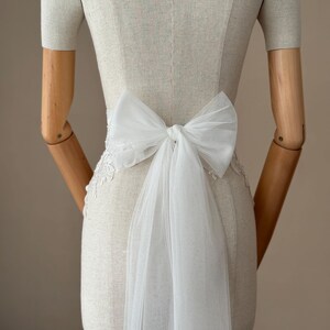 Tulle Bow Bridal Sash, Ivory Flower Beaded Lace Sash Belt, Wedding Sash ...