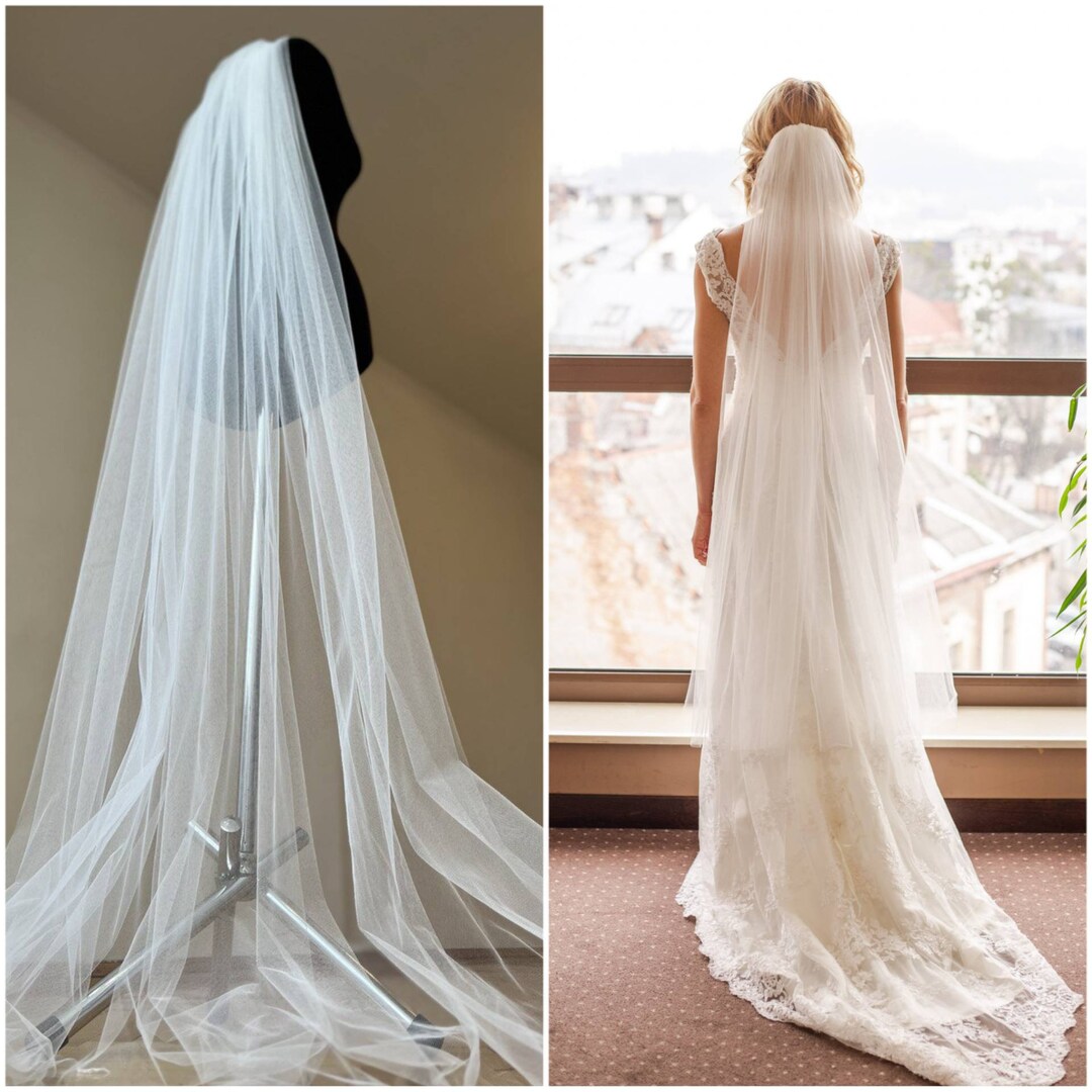 Soft Tulle Bridal Veil Ivory Net Veil Net Veilsoft Wedding - Etsy