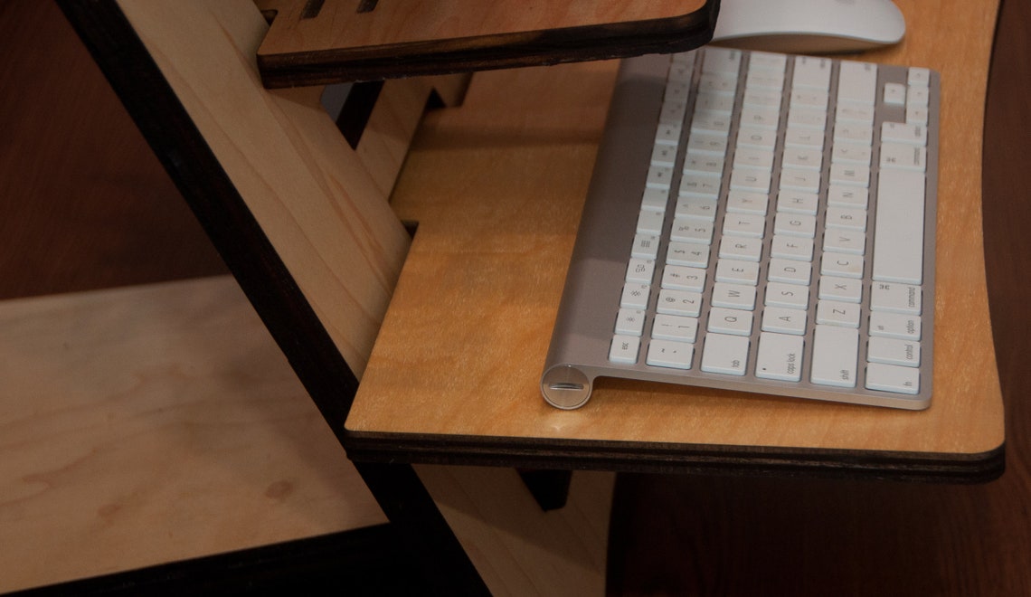 Standing Computer Work Desk Precision Cut Hand Rubbed Oil - Etsy