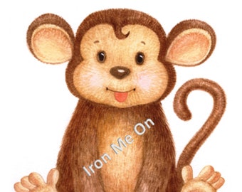Monkey Iron On | Etsy
