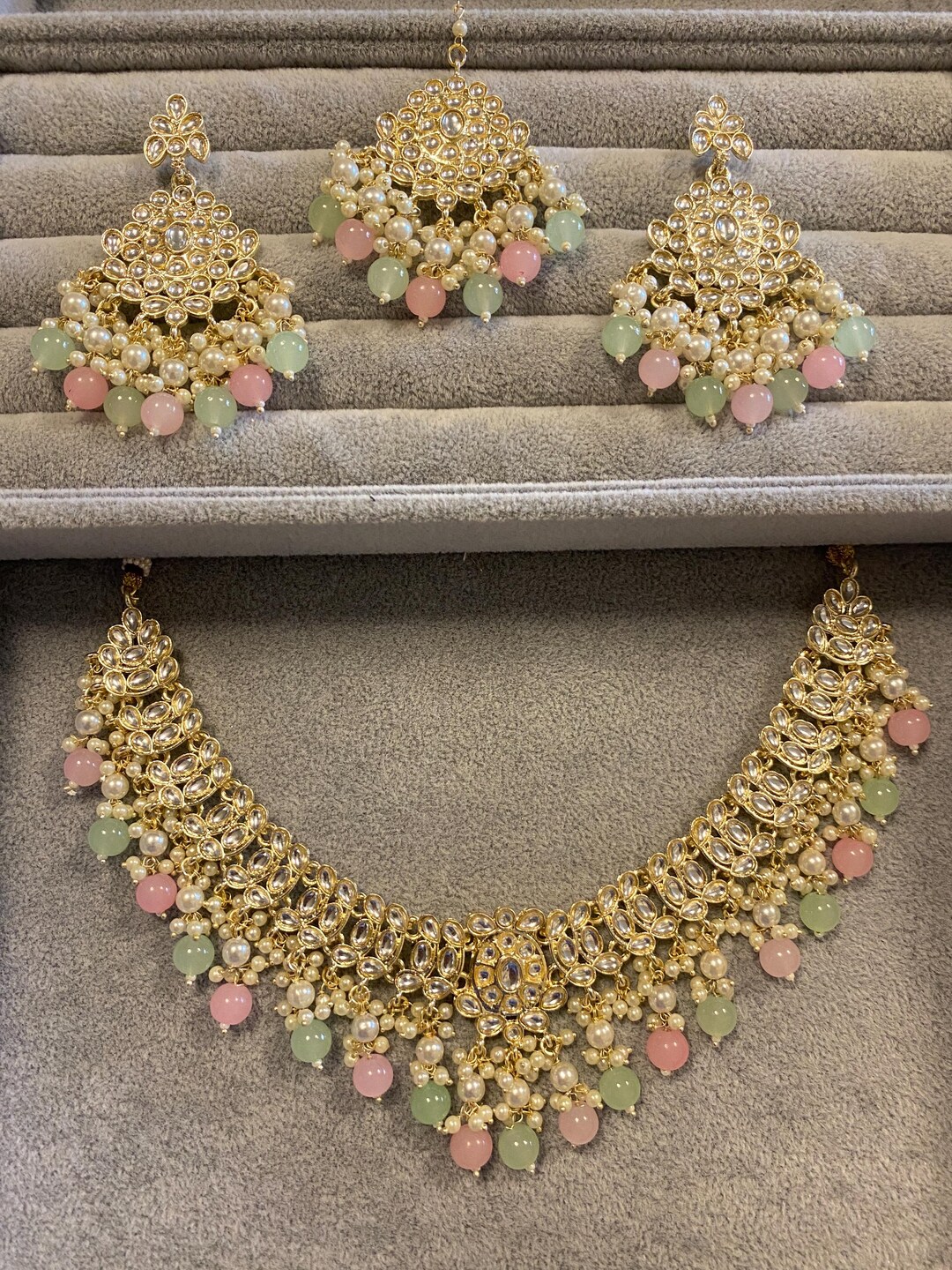 Gorgeous Indian Punjabi Bollywood Kundan Style Jewellery Sets Includes ...
