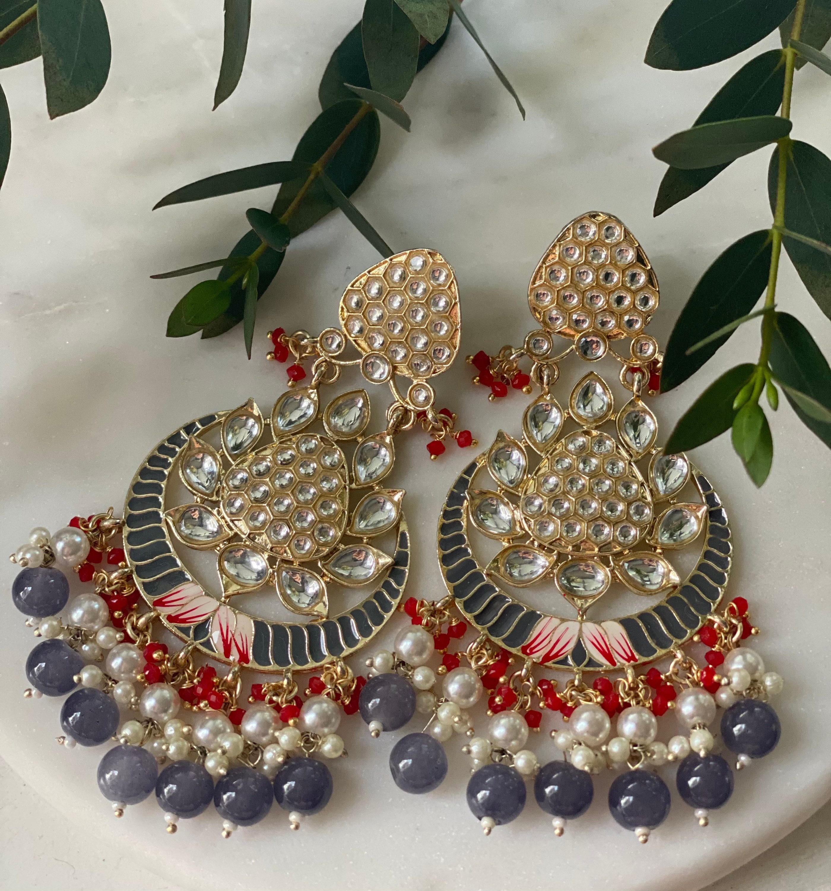 Stunning Indian/punjabi Bollywood Gorgeous Kundan Style Meenakari ...