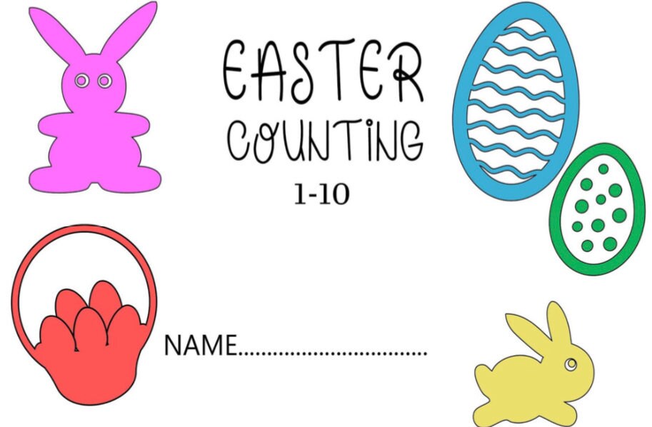 6 Easter Counting Activity Pages - Etsy