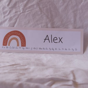 Editable Desk Name Tag | BOHO Classroom Decor | Desk Name Tag | Natural ...