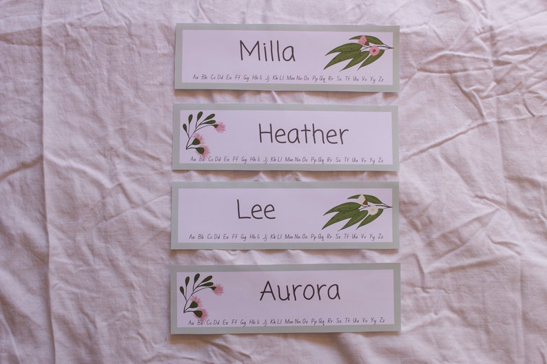 Editable Desk Name Tag | BOTANICAL Classroom Decor | Desk Name Tag ...