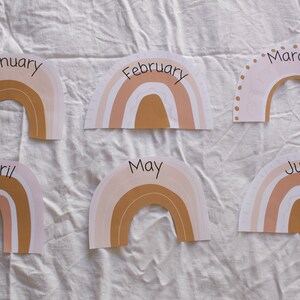 BOHO Rainbow Birthday Display | Birthday Chart | Preschool | Birthday ...