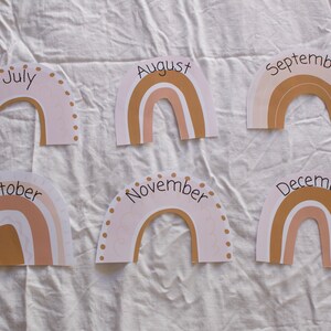 BOHO Rainbow Birthday Display | Birthday Chart | Preschool | Birthday ...