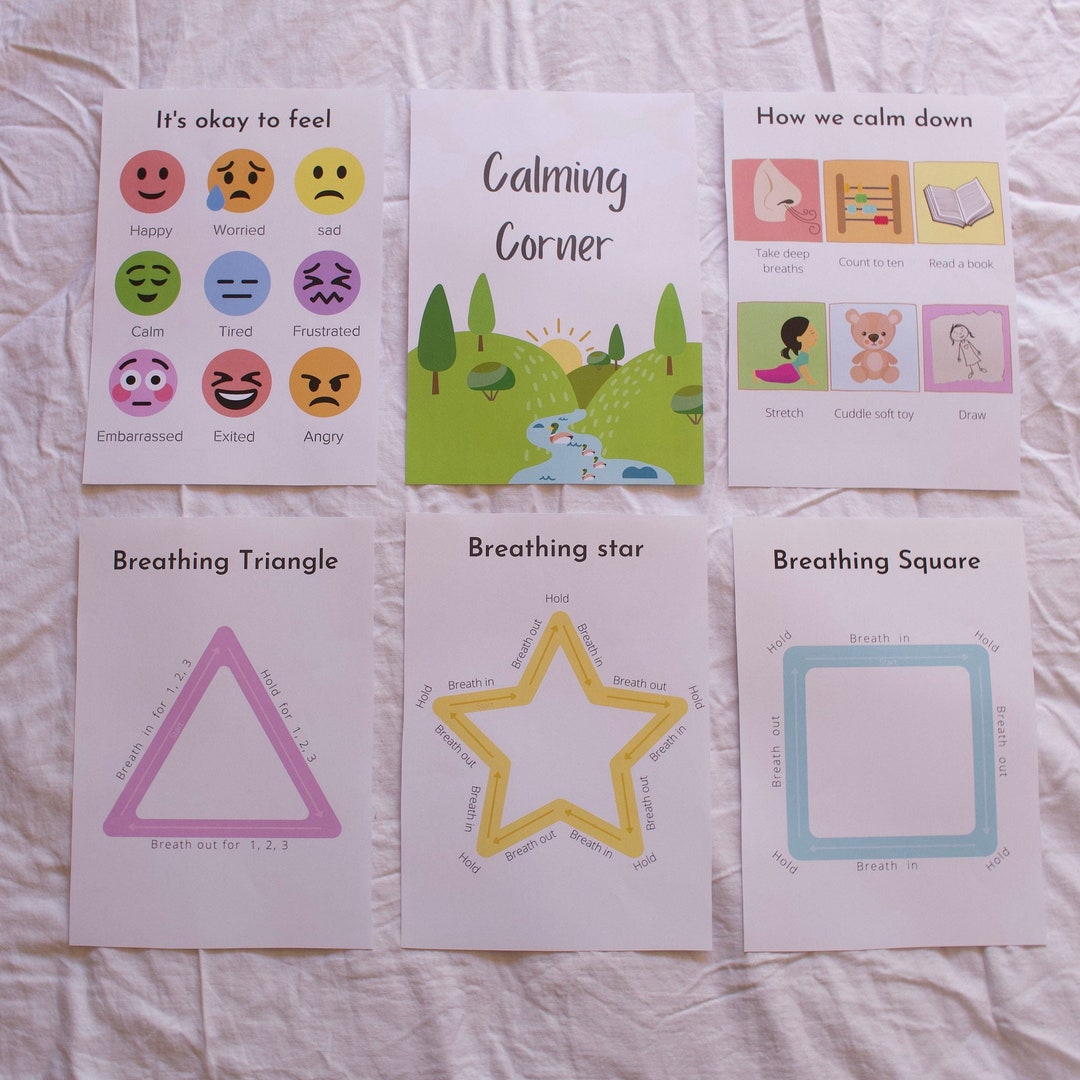 Set of 6 Calming Corner Poster | Calming Strategies | Educational ...