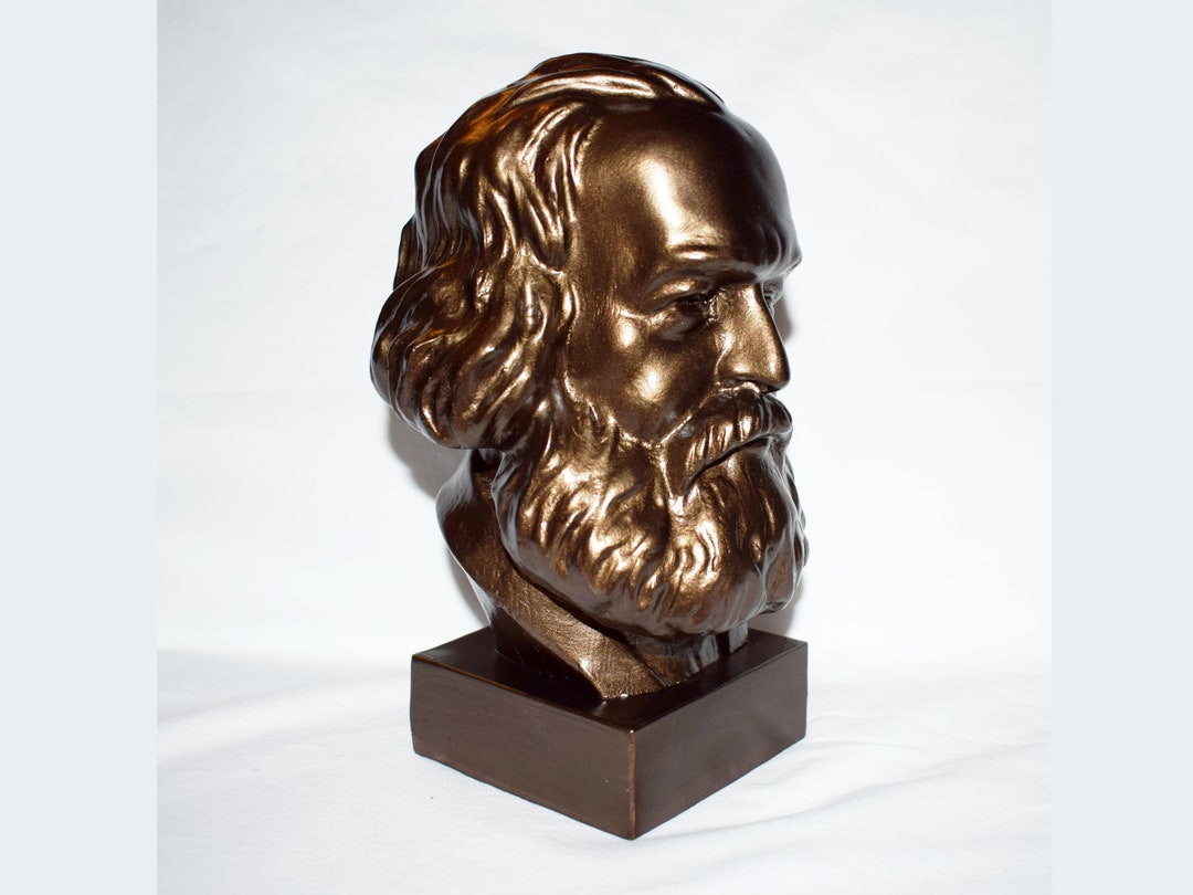 Karl Marx Bust Figure Sculpture Head Statuette Statue Journalist ...