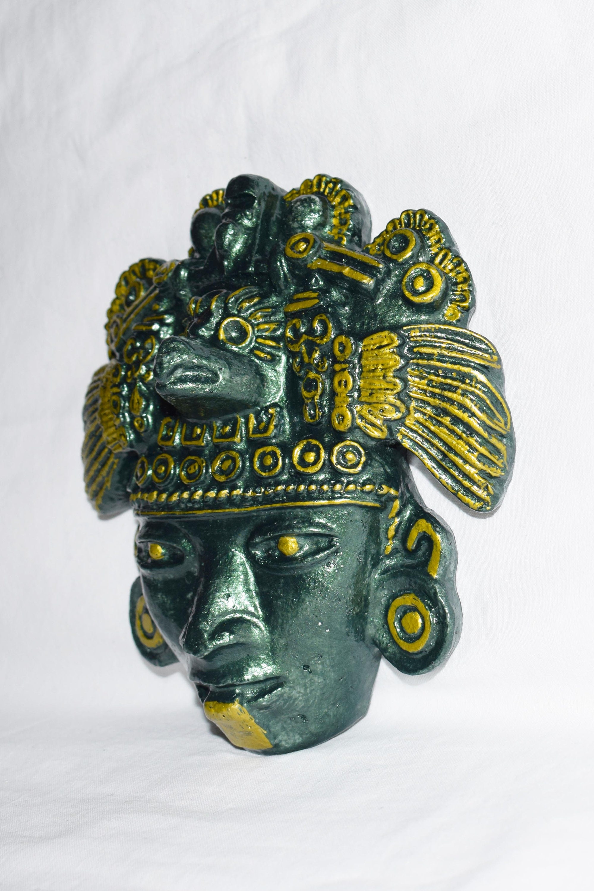 Inca Maya Eagle Warrior Aztec Wall Mask Pre-columbian South - Etsy