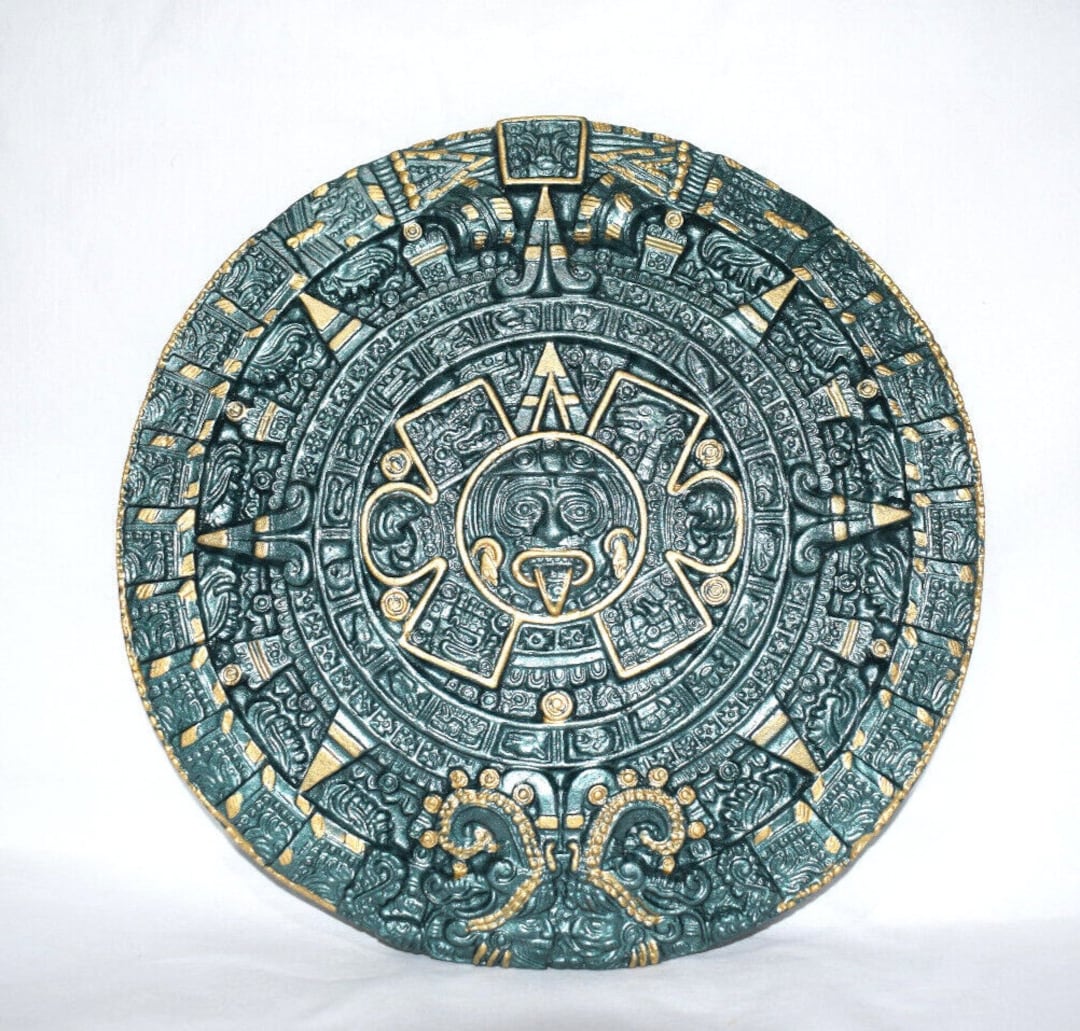Maya Aztec Calendar Pre-columbian Wall Relief Inca Relief Figure ...