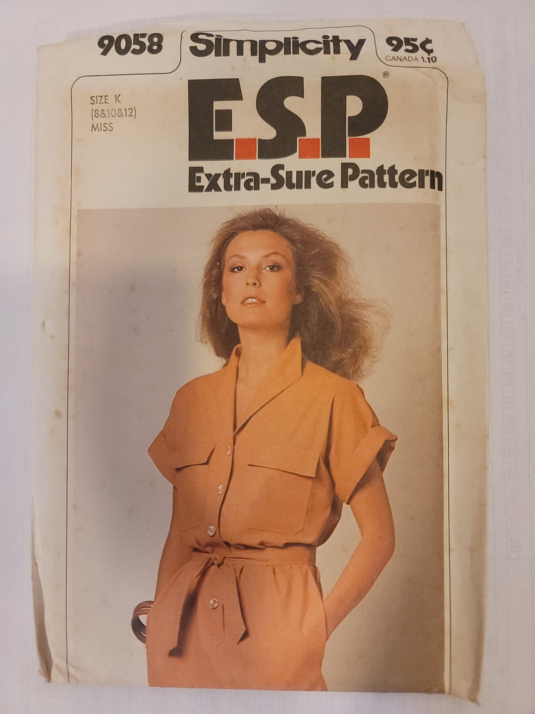 Simplicity Extra Sure Sewing Pattern 9058 Misses Dress and Tie - Etsy