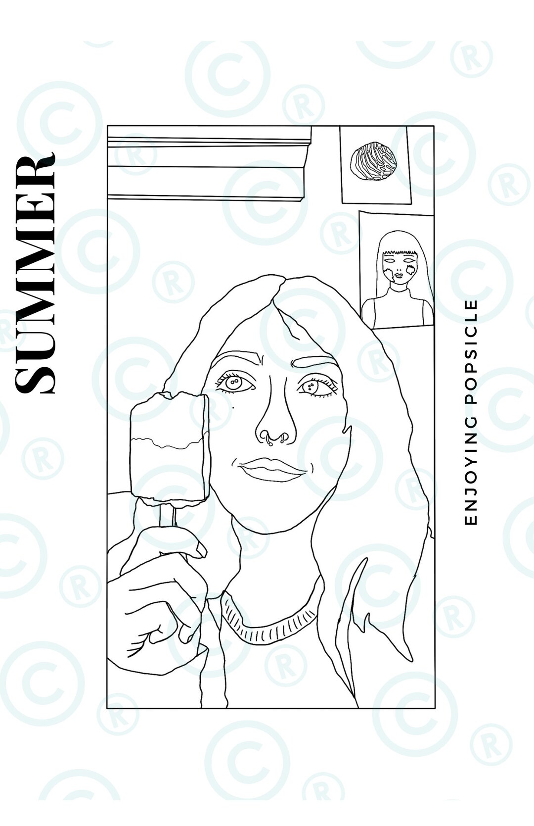 Summer Coloring Page - Etsy
