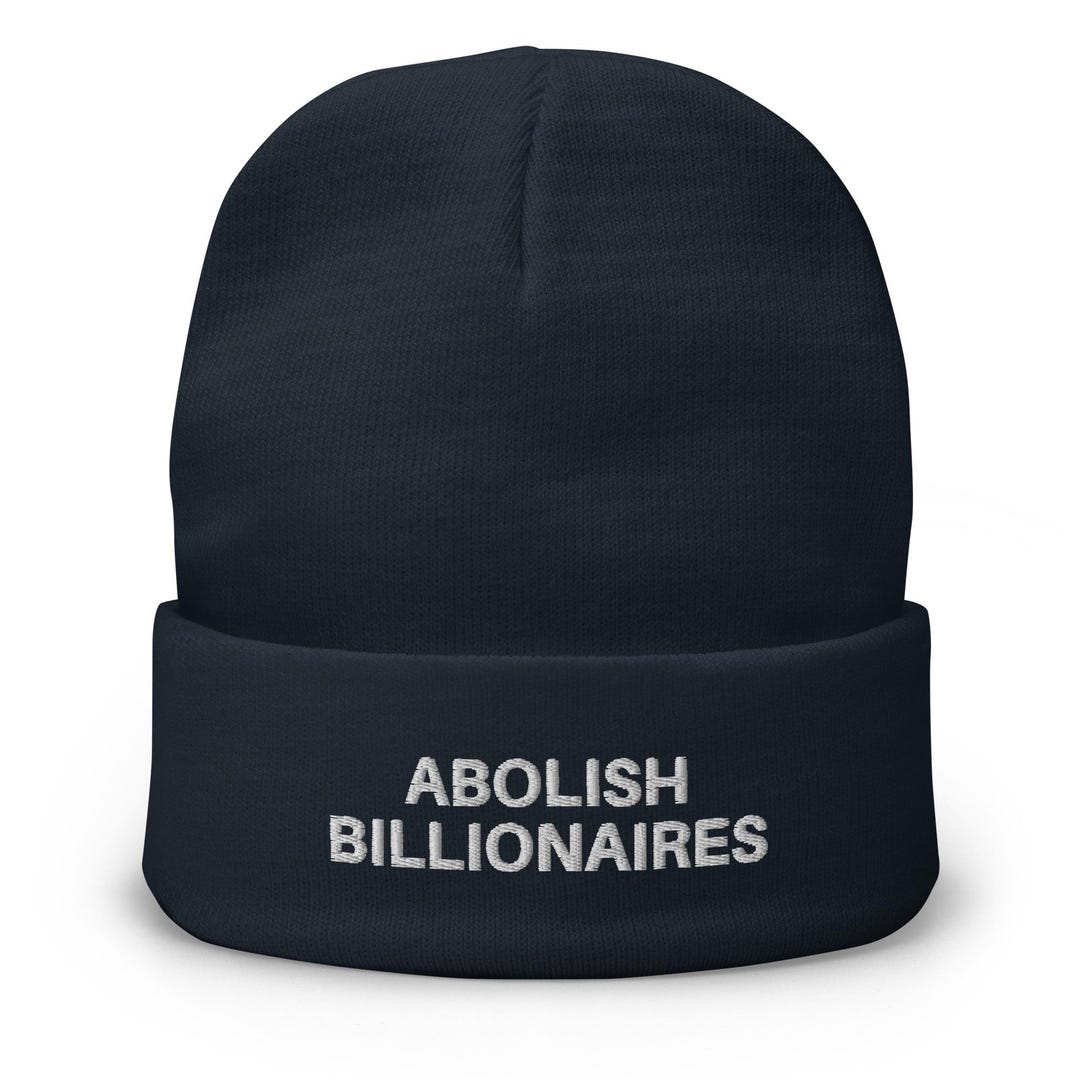 Abolish Billionaires / Embroidered Beanie / Class Consciousness ...